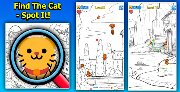 Find The Cat Spot It 2d Game Unity Source Code Graphicfort
